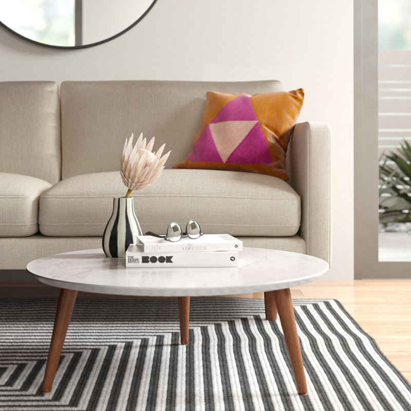 Kershner Coffee Table 14.96 H x 23.62 L x 23.62 W White Gloss